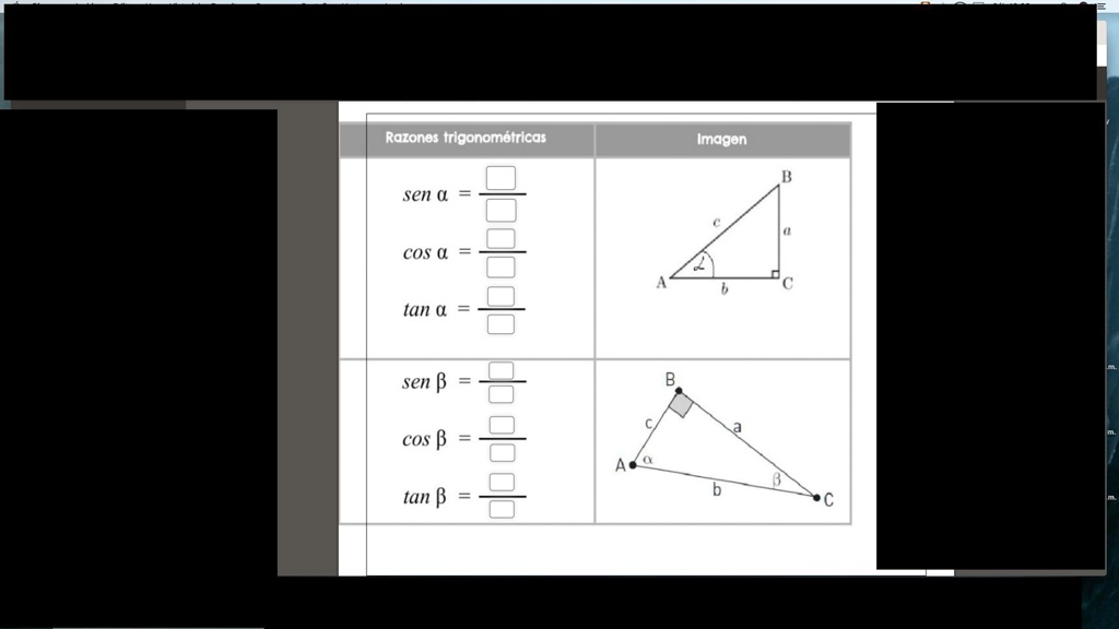 SOLVED: Resolver los triángulos, con solución Ranzones trigonométricas Imagen sen @ Cos Q tan ...