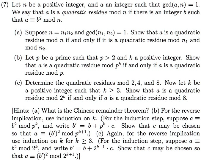 SOLVED:Let n be a positive integer; and an integer such that gcd(a,n) =1 We say that a is ...
