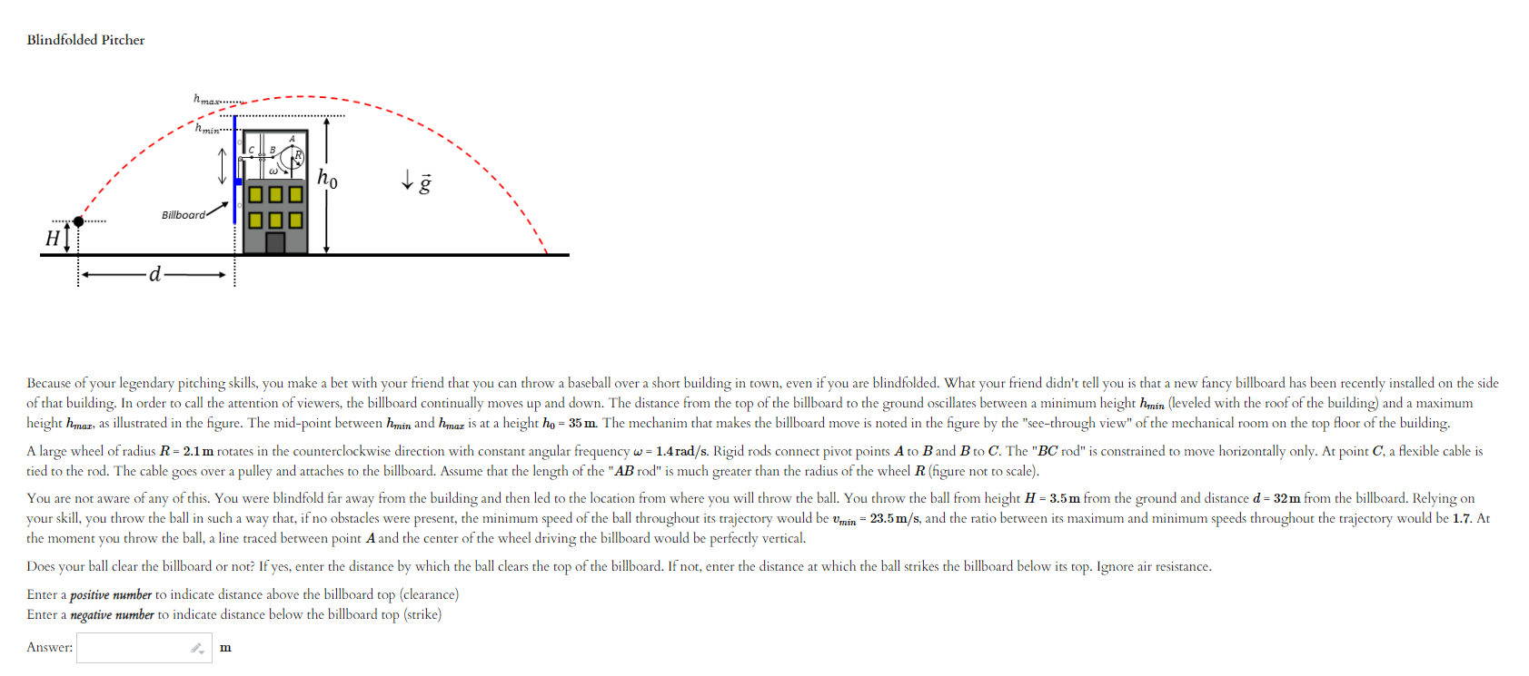 SOLVED: Blindfolded Pitcher the moment you throw the ball, a line ...