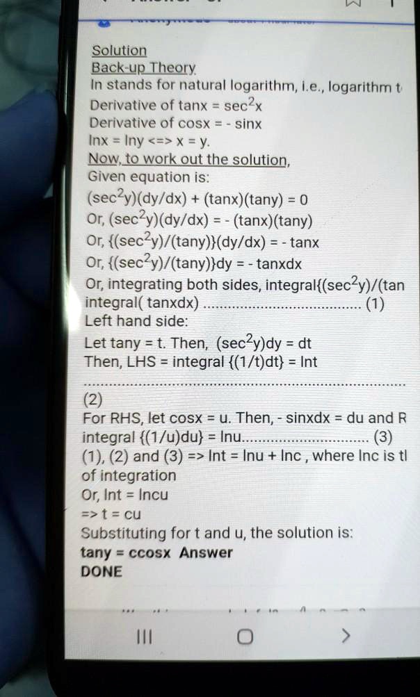 SOLVED:Solution Back-Up Theqry In stands for natural logarithm, ie ...