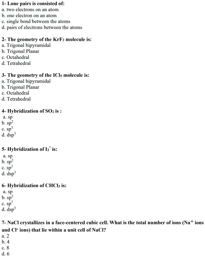 Krf2 Molecular Geometry