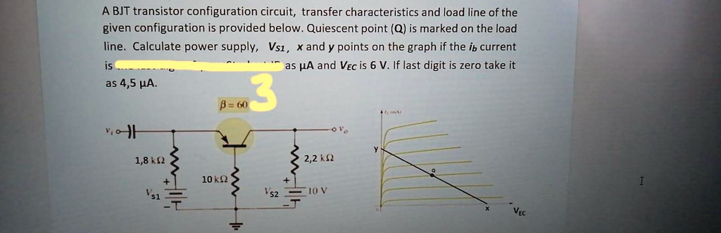 SOLVED: A BJT transistor configuration circuit, transfer ...