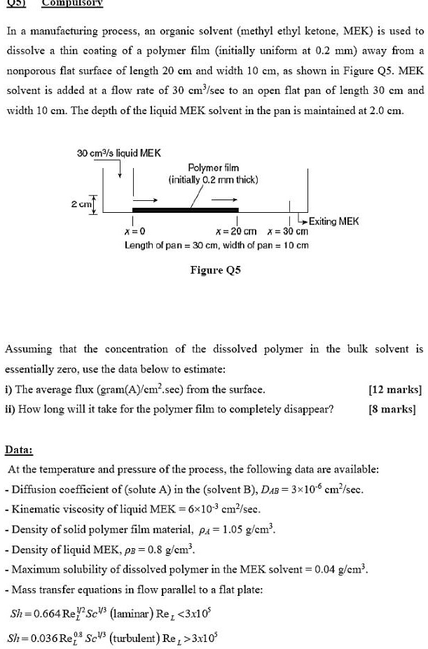 Compulsory In a manufacturing process, an organic solvent (methyl ethyl ...