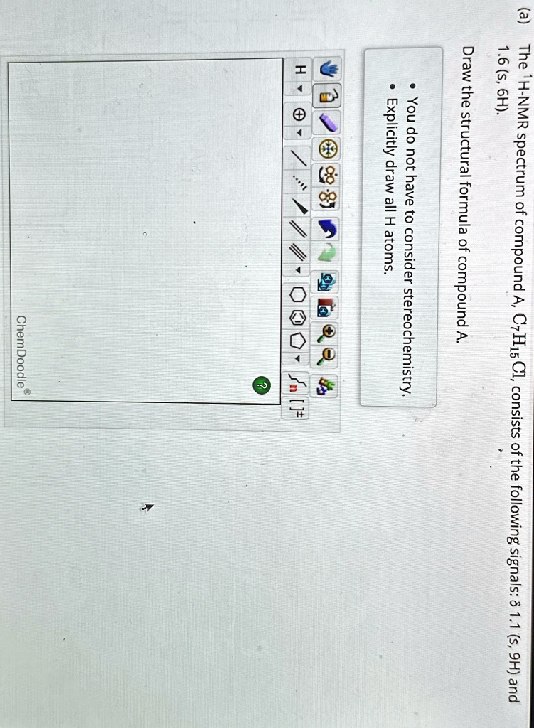 a the 1h nmr spectrum of compound a c7h15cl consists of the following ...