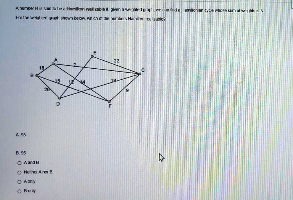 SOLVED: A number N is said lo be a Hamilton realizable if, given a ...