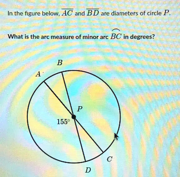 SOLVED: In the figure below; AC and BD are diameters of circle P. What ...
