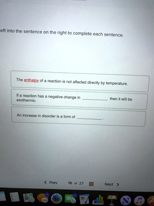 eft into the sentence on the right to complete each sentence the ...