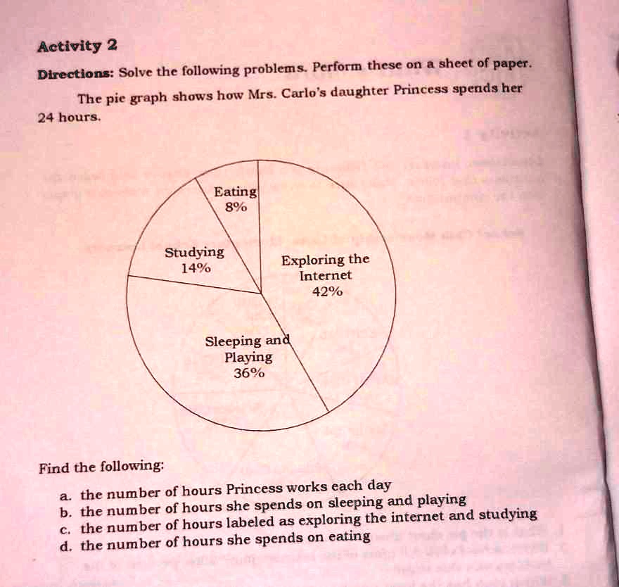 Activity 2 Directions: Solve the following problems. Perform these on a ...