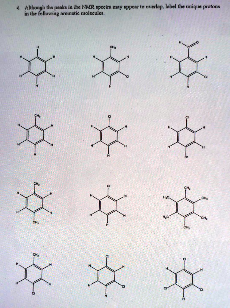 SOLVED: Although the peaks in the NMR spectra may appear to overlap ...