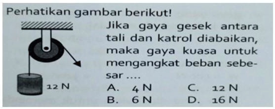 SOLVED: Perhatikan gambar berikut! Jika gaya gesek antara tali dan ...