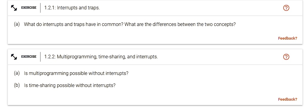 SOLVED: Texts: EXERCISE 1.2.1: Interrupts and traps (a) What do interrupts and traps have in ...
