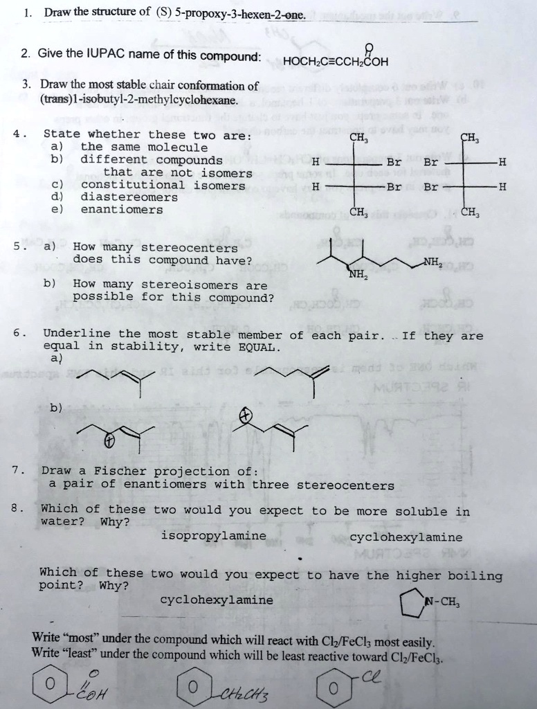 draw the structure of 5 propoxy 3 hexen 2 one give the iupac name of ...