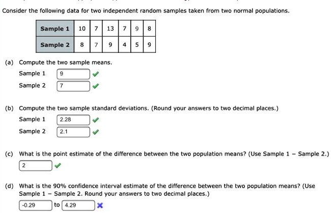 SOLVED: Consider the following data for two independent random samples ... SOLVED: Consider the following data for two independent random samples ...
