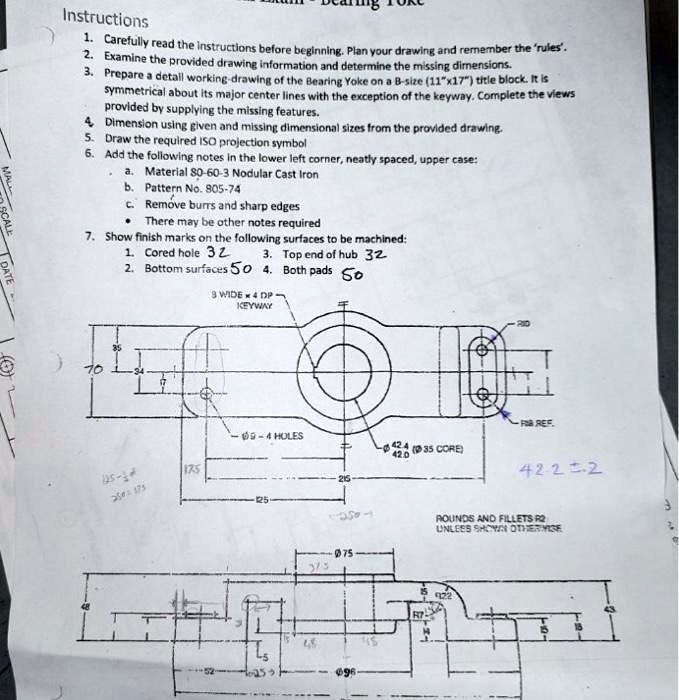 SOLVED: Need help drawing the side view. Instructions: 3. Provide the ...