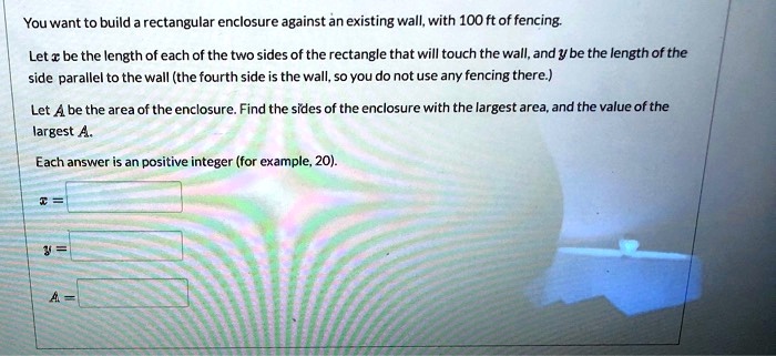 You want to build rectangular enclosure against an existing...