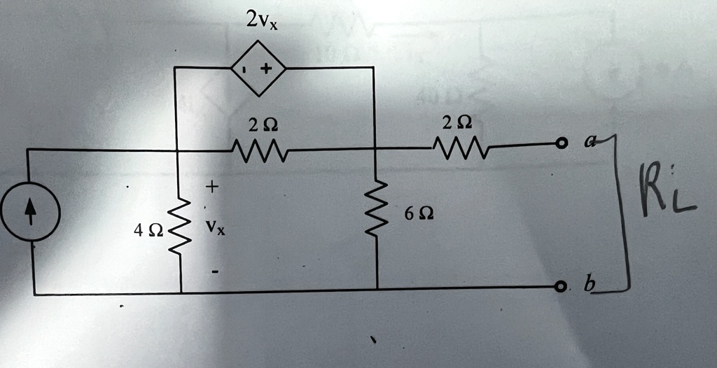 SOLVED: Find the Thevenin equivalent of the following circuit as seen ...