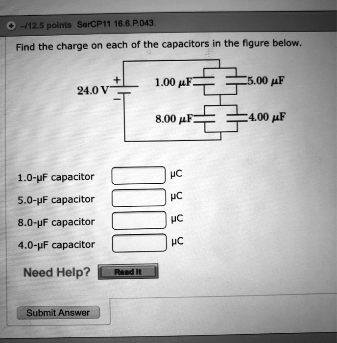 4125 points sercp11 166p043 find the charge on each of the capacitors in the figure below 100 pf ...