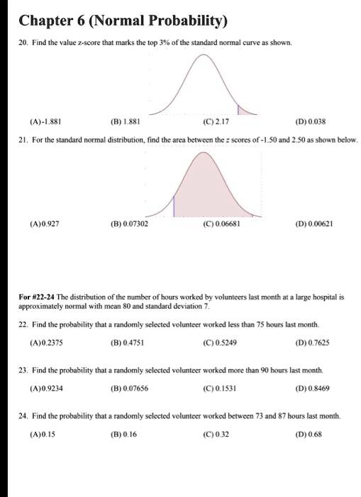 chapter 6 normal probability find the value z score that marks the top ...
