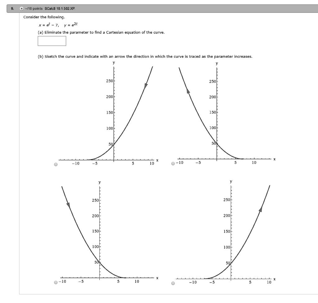 mc eoints scalc8 101502 xp consider the following x et 7 y e2t a ...