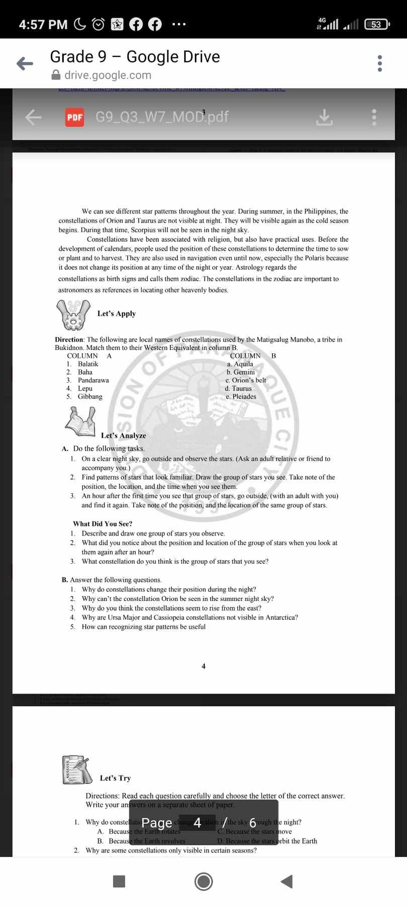 4 G 53 Grade 9 - Google Drive drive.google.com PDF G903W7MOD3.pdf We ...
