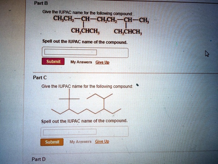 SOLVED: Pant B: Give the IUPAC name for the following compound: CH3CH2CH=CHCH3. Spell out the ...