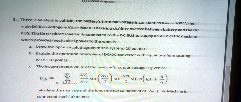 SOLVED: Texts: ac 3. There is an electric vehicle. The battery's ...