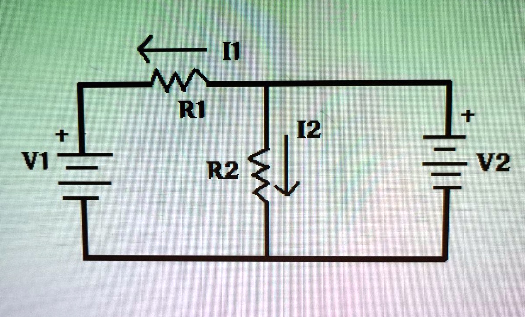 Solved Construct The Two Loop Network With Two Power Sources V1 And