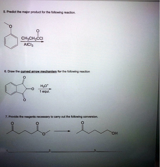 SOLVED: Predict the major product for the following reaction: CH2=CHCl + AlCl3 Draw the curved ...