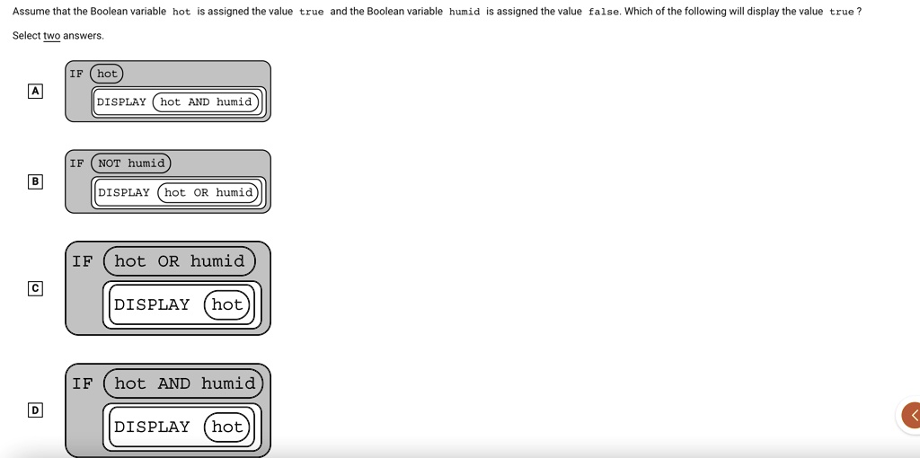 assume that the boolean variable hot assigned the walue erue and the ... assume that the boolean variable hot assigned the walue erue and the ...