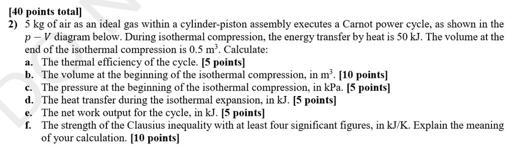 SOLVED: 2.5 kg of air as an ideal gas within a cylinder-piston assembly ...