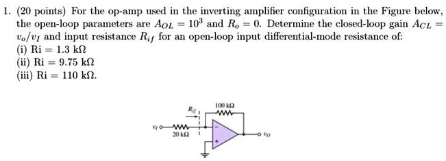 VIDEO solution: 1.20 points For the op-amp used in the inverting ...
