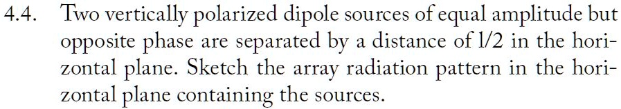 SOLVED: 4.4. Two vertically polarized dipole sources of equal amplitude ...