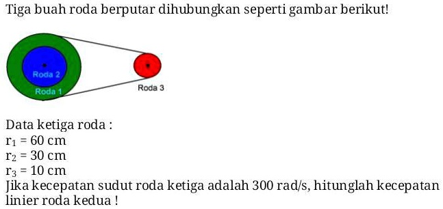 SOLVED: note:no asal"jangan jawab klo nggak bisa Tiga buah roda ...