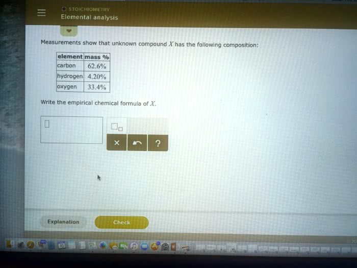 SOLVED: ' Measurements show that unknown compound X has the following composition: Write the ...