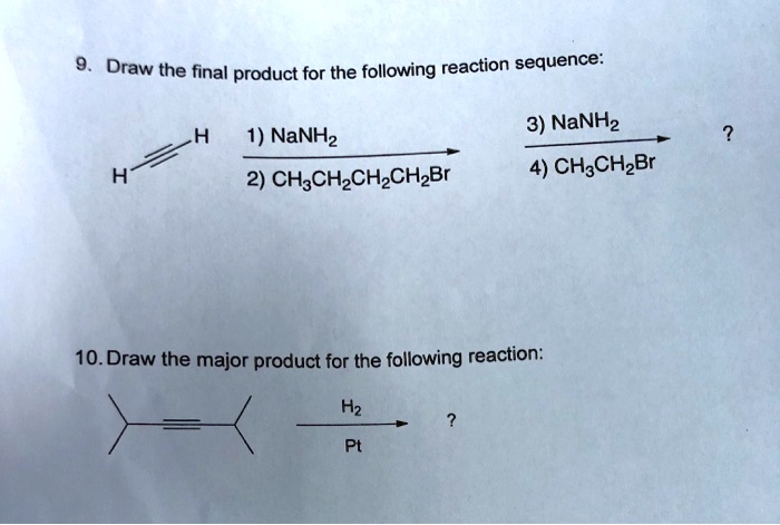SOLVED: Draw the final product for the following reaction sequence: 3 ...
