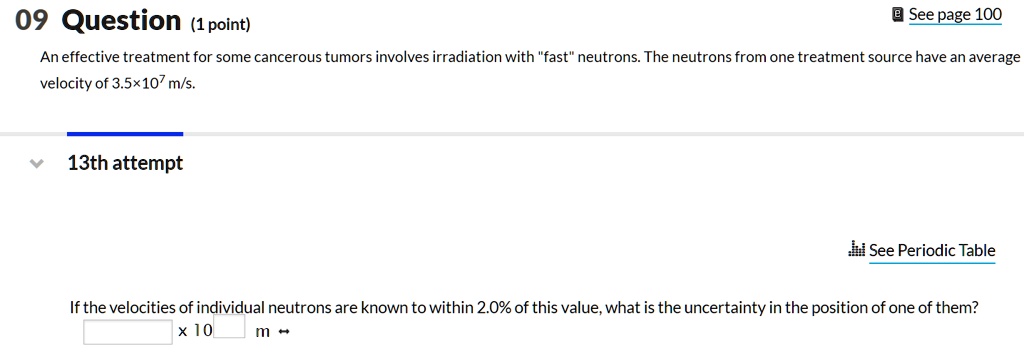 09 question 1 point see page 100 aneffective treatment for some cancerous tumors involves ...