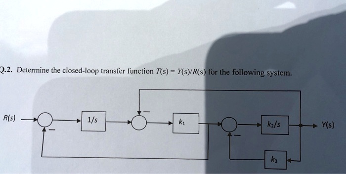 2.2. Determine the closed-loop transfer function T(s) = Y(s)/R(s) for the following system. R(s ...