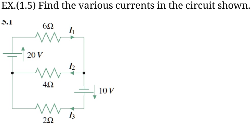 ex15 find the various currents in the circuit shown ex15 find the various currents in the ...