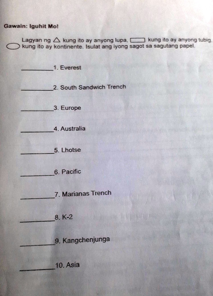 SOLVED: Answer this place, please. Gawain: Iguhit Mol. Lagyan ng kung ... SOLVED: Answer this place, please. Gawain: Iguhit Mol. Lagyan ng kung ...
