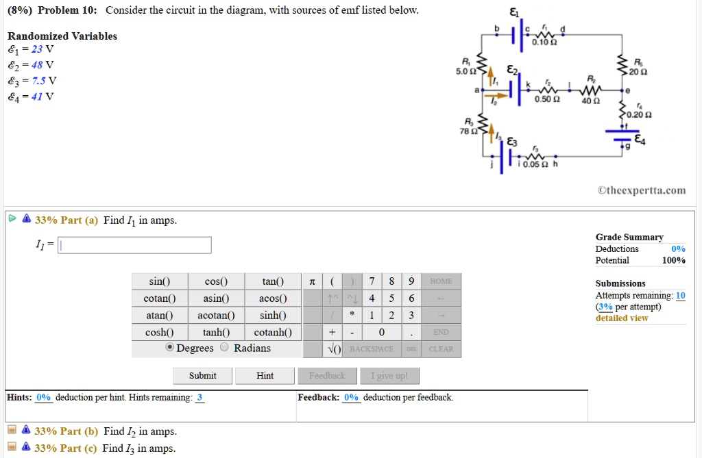 SOLVED: Problem 10: Consider the circuit in the diagram with sources of ...