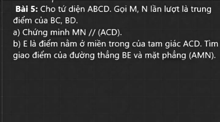Solved Bà I 5 Chá©ng Minh Vá Tá© Giác Abcd Gá I M N Lần Lưá