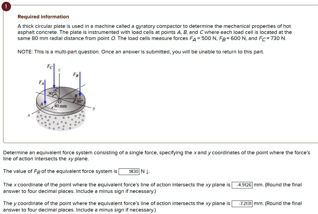 SOLVED: A thick circular plate is used in a machine called a gyratory ...