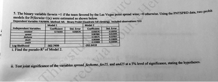 33 Prior Vcgat Point Spread Wins Otherwise Using The Pntsprd Data Two The Beauty Variable