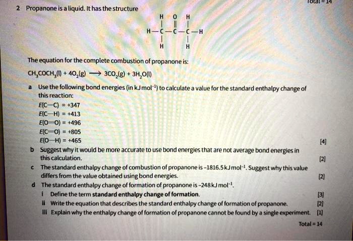 [GET ANSWER] propanone is a liquid it has the structure h c h the ...