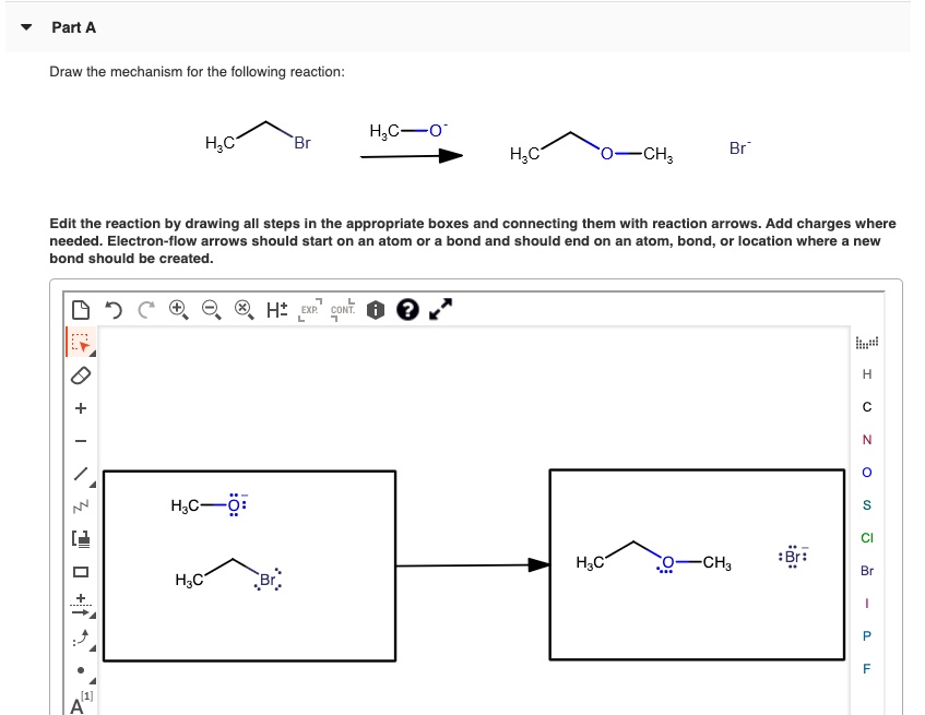 part a draw the mechanism for the following reaction hzc edit the ...