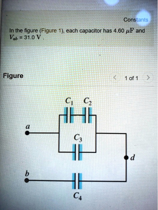 SOLVED: a) Calculate the charge on capacitor C1 b) Calculate the ...