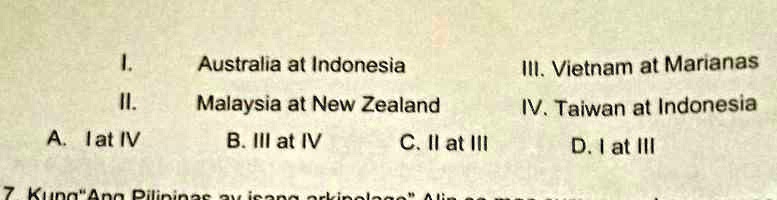 SOLVED: '6. Ang Dagat Celebes, Karagatang Pasipiko, Bashi Channel, at ...