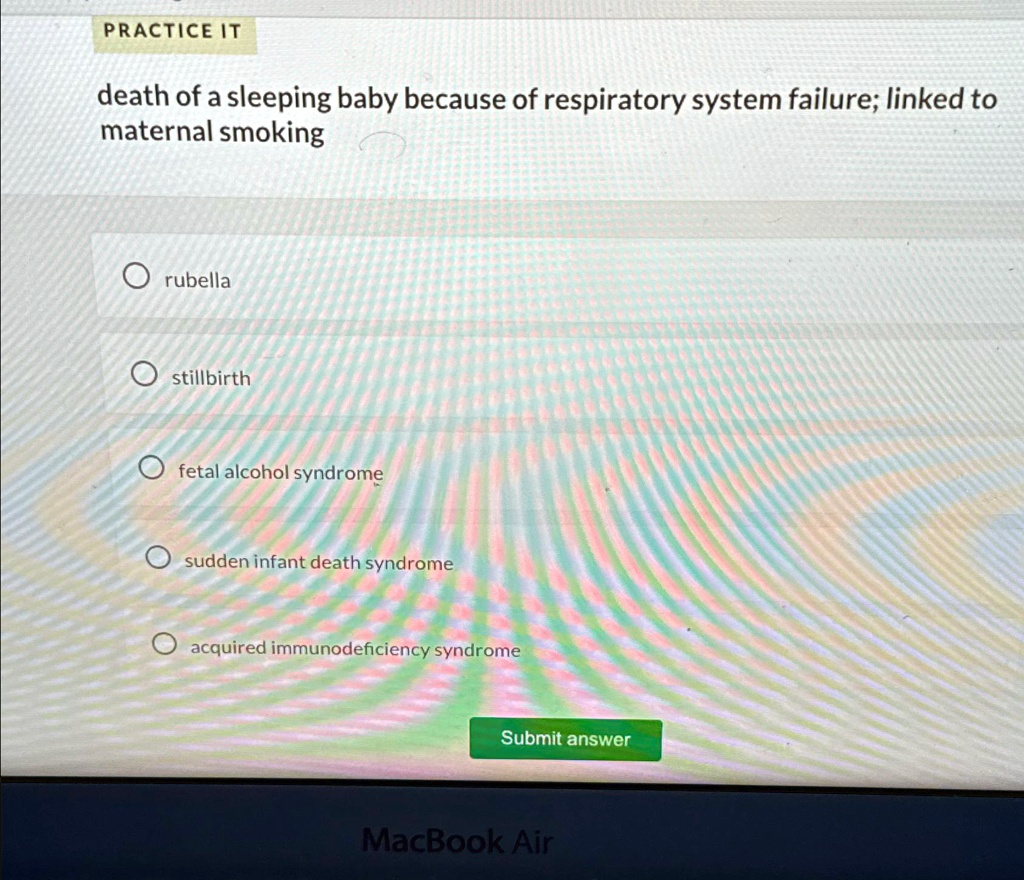 practice it death of a sleeping baby because of respiratory system ...