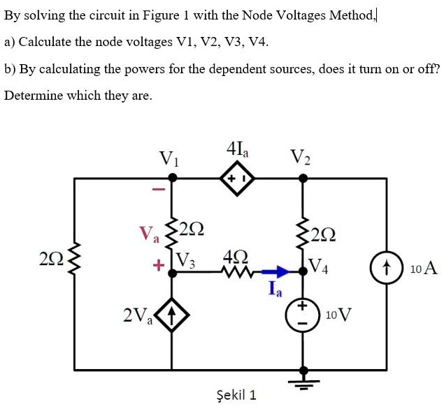 SOLVED: By solving the circuit in Figure with the Node Voltages Method ... SOLVED: By solving the circuit in Figure with the Node Voltages Method ...