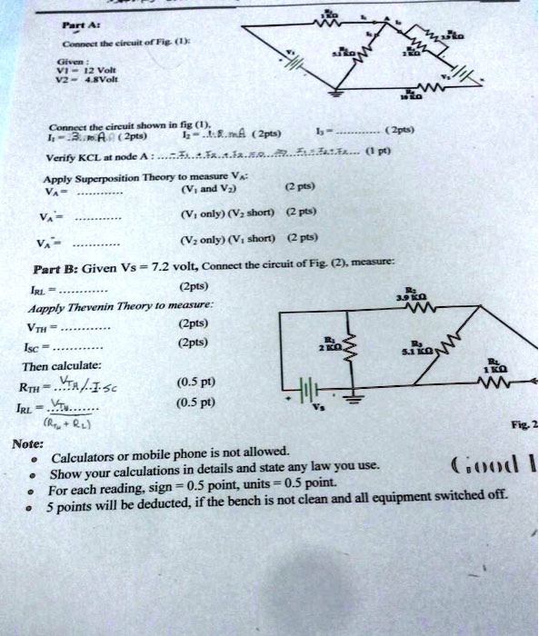 SOLVED: The circuit of Fig. 1 is given: Given: V1 = 12 Volt, V2 = 4.8 ... SOLVED: The circuit of Fig. 1 is given: Given: V1 = 12 Volt, V2 = 4.8 ...